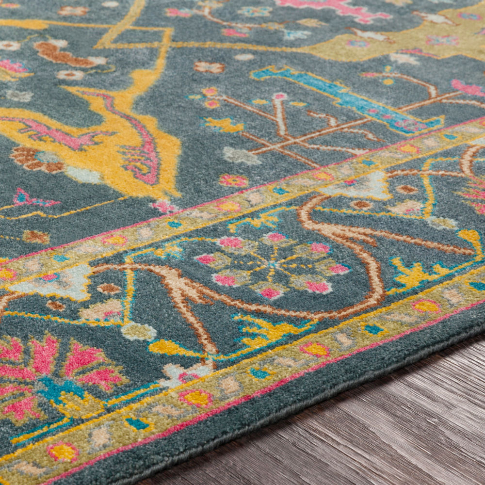 Antique ATQ-1016 Navy Silk Traditional Rug