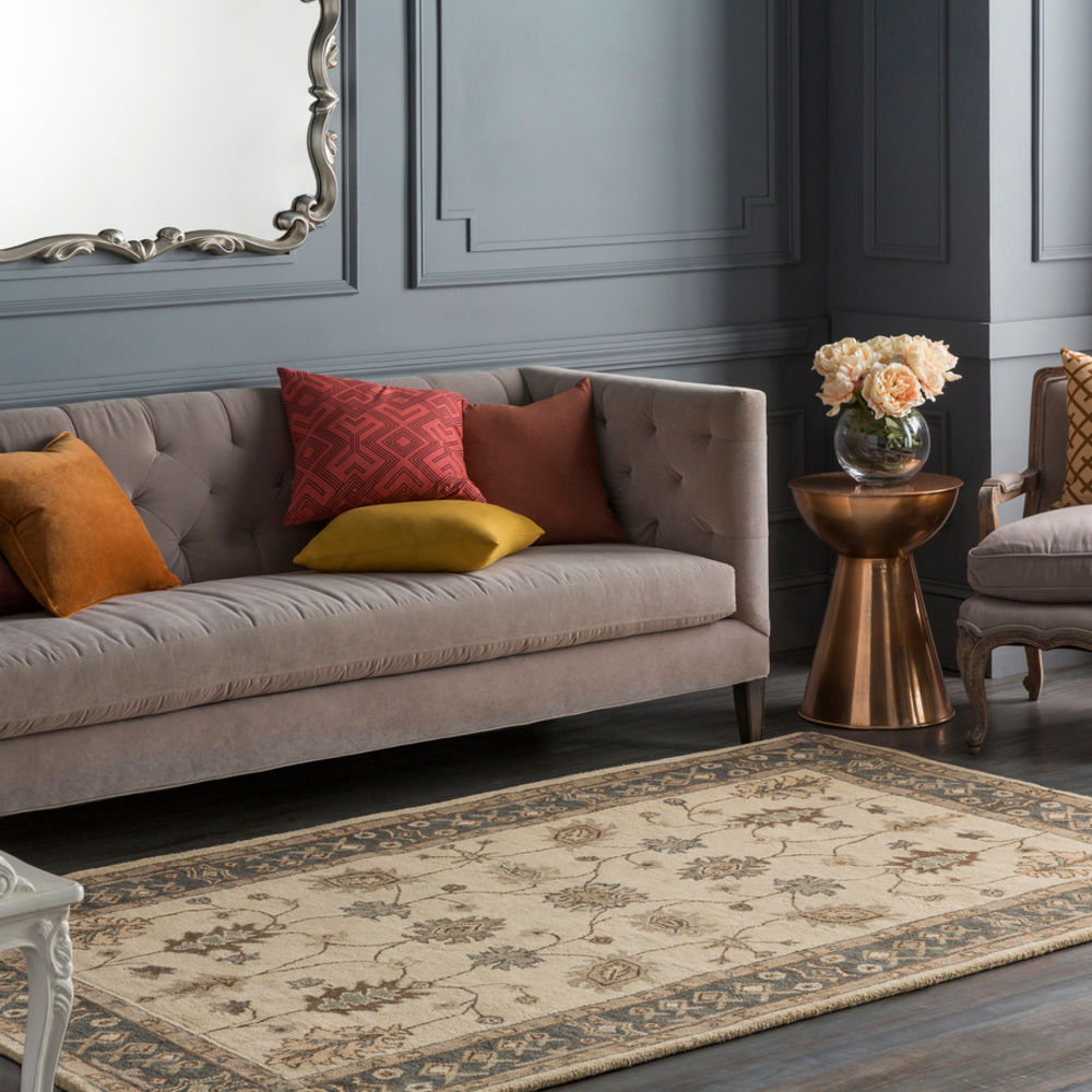 Surya Middleton AWHR-2050 Khaki Bordered Wool Rug