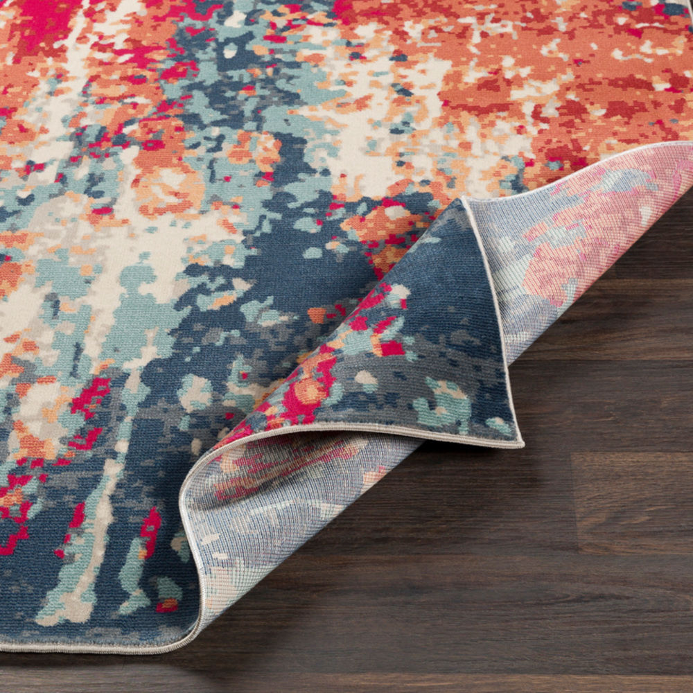 Bohemian BOM-2309 Bright Red Abstract Synthetic Rug