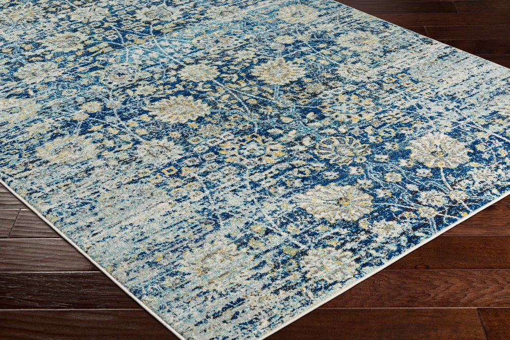 Modern Loom Alchir ALR-1073 Bright Blue Transitional Floral Rug from ...