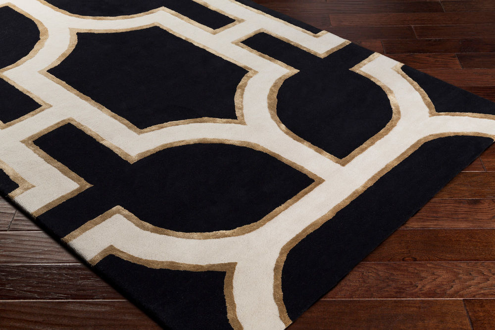 Surya Intermezzo INE-1000 Black Synthetic Transitional Rug from the ...