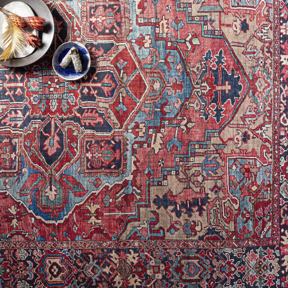 Surya Iris IRS-2310 Bright Red Synthetic Traditional Rug from the ...