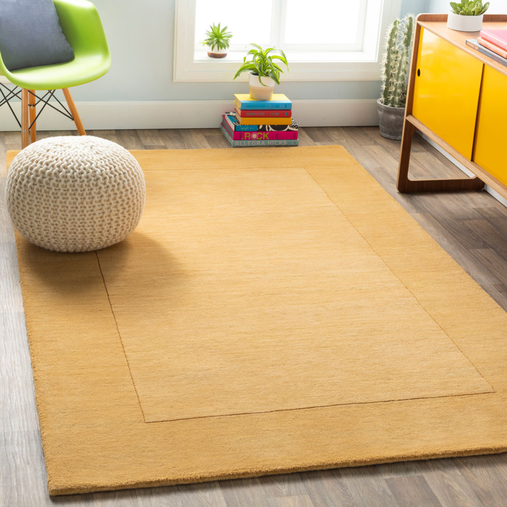 Surya Mystique M-345 Camel Solid Colored Bordered Rug from the Solid ...