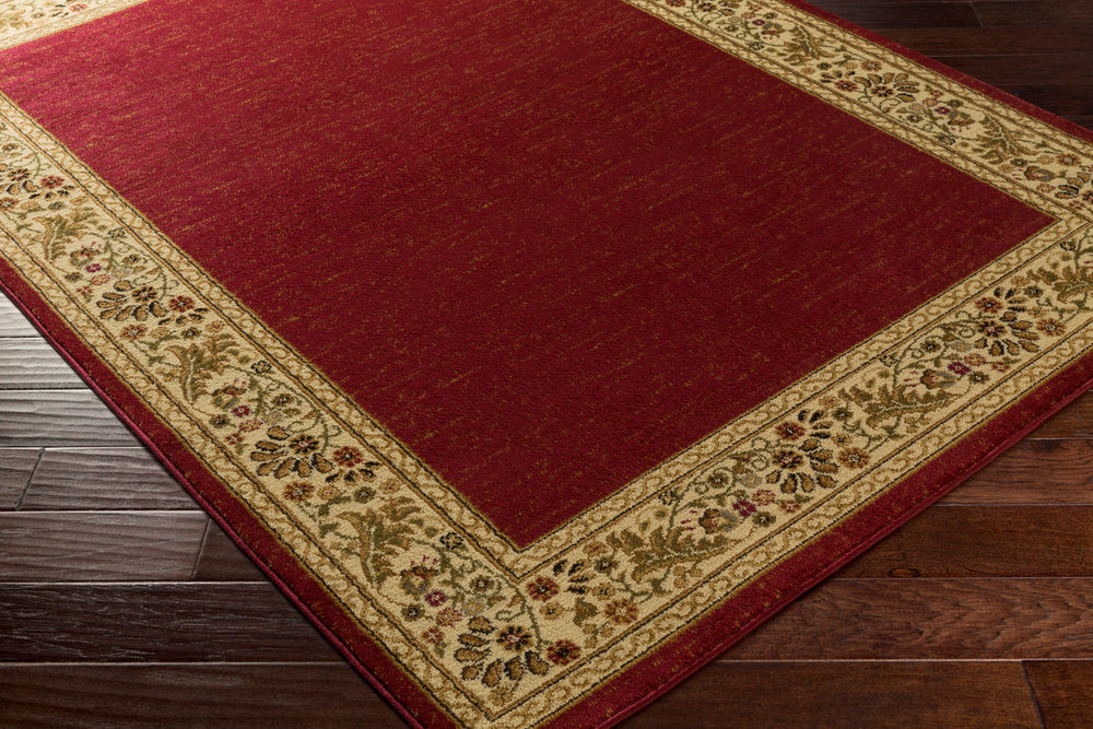 Surya Midtown MID-4740 Dark Red Traditional Bordered Rug