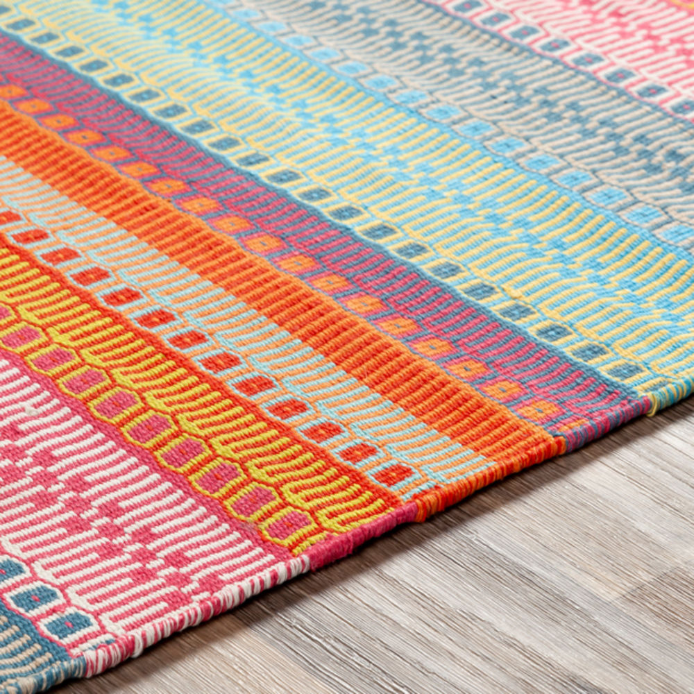 Maritime MTM-1005 Bright Pink Striped Outdoor Rug