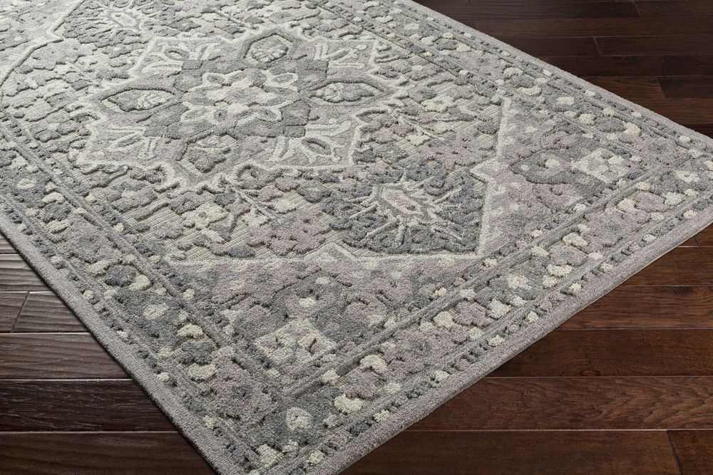 Modern Loom Oakland OAA-1004 Gray Hand Tufted Wool Rug from the ...