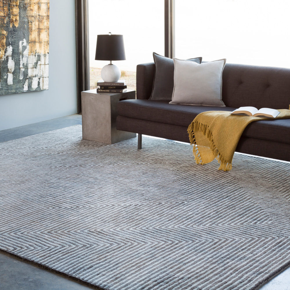 Surya Quartz QTZ-5000 Light Gray Silk Abstract Rug from the Modern Rug ...