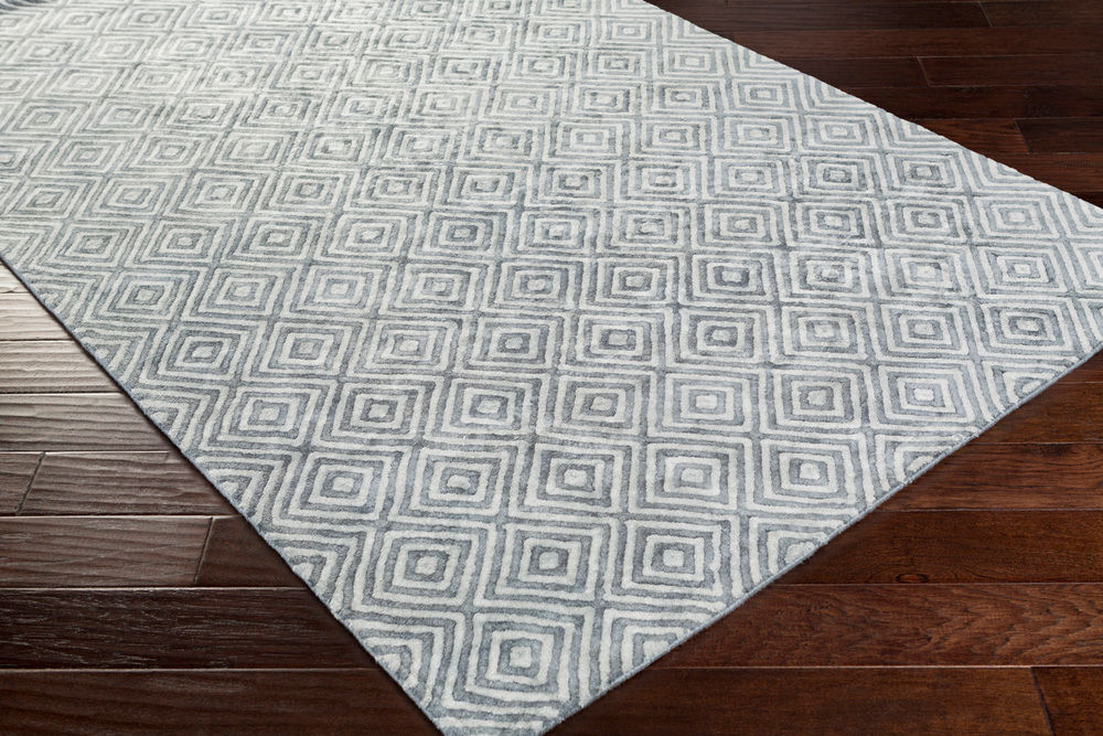 Surya Quartz QTZ-5006 Light Gray Abstract Silk Rug from the Modern Rug ...