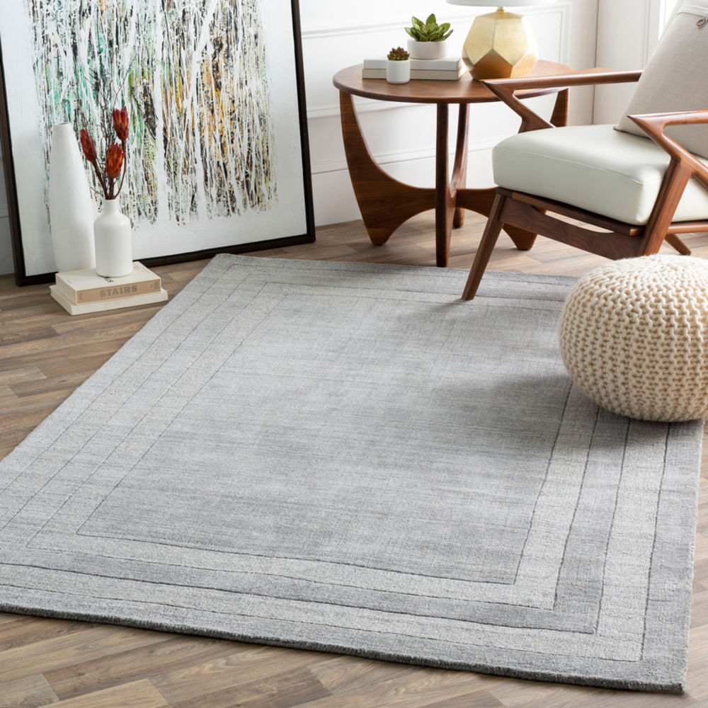 Surya Sorrento SOT-2304 Medium Gray Synthetic Bordered Rug from the ...