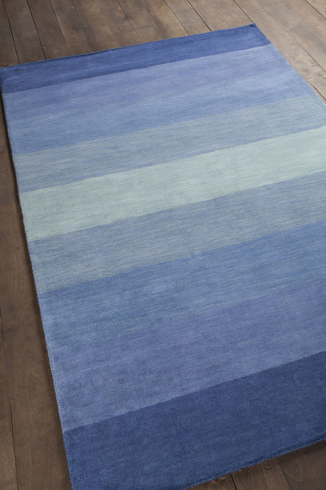 Modern Loom Metro MET-566 Blue Striped Rug from the Striped Rugs ...