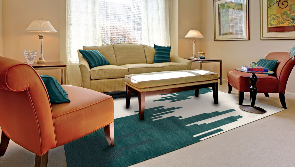 Modern Loom Quest QT9 Blue Suede Wool Rug