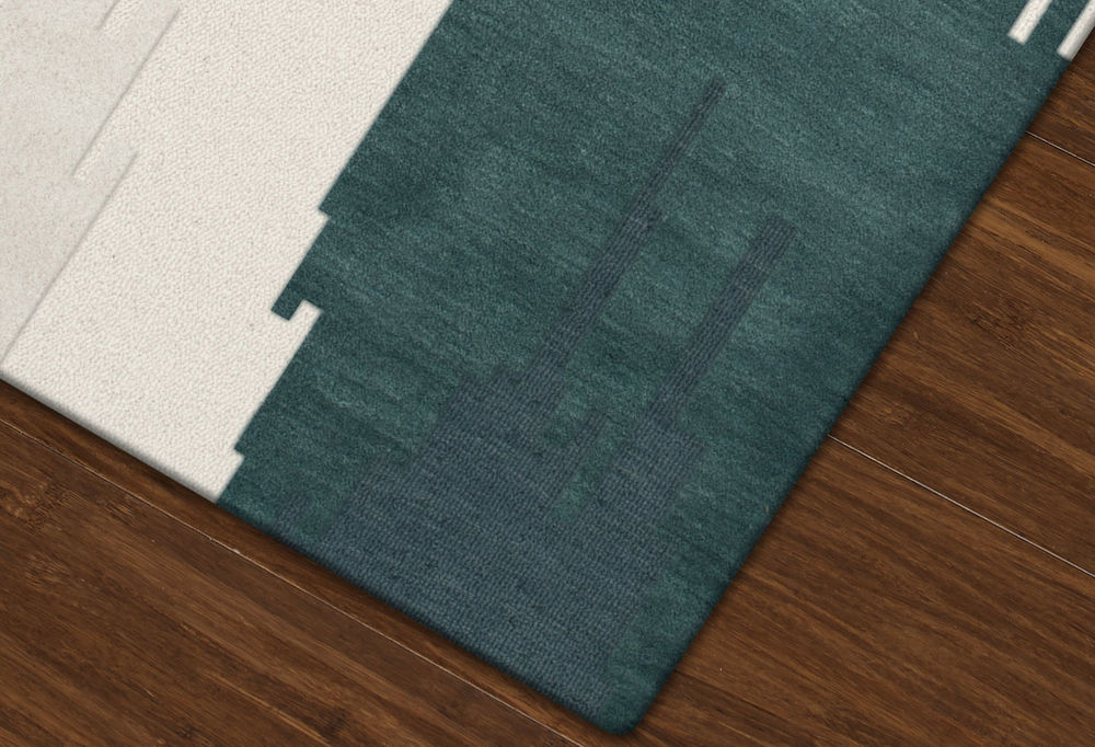 Modern Loom Quest QT9 Blue Suede Wool Rug