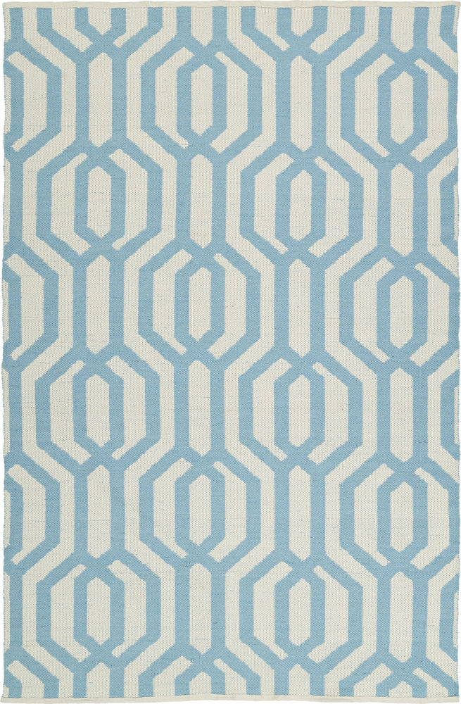 Modern Loom Brisa Spa Blue Outdoor Patterned Modern Rug from the ...