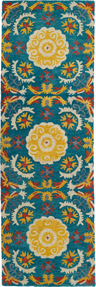 Modern Loom Global Inspirations Turquoise Transitional Rug Modern Loom Global Inspirations Turquoise Transitional Rug
