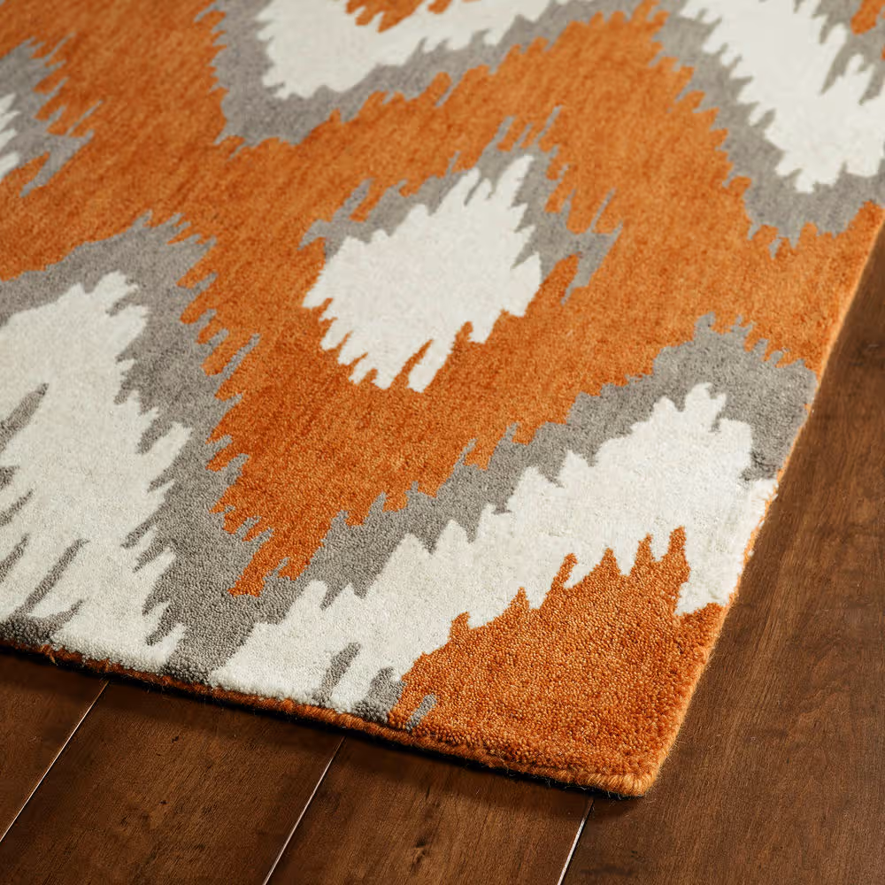 Modern Loom Global Inspirations Paprika Patterned Modern Rug from the ... Modern Loom Global Inspirations Paprika Patterned Modern Rug from the ...