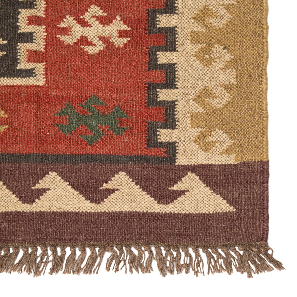 Modern Loom Living Bedouin BD04 Amman Red Hand Loomed Natural Fiber Rug ...