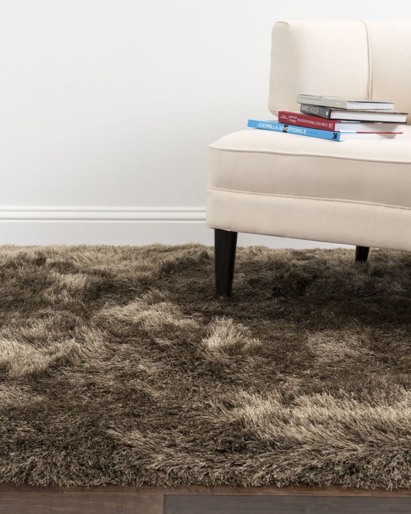 Modern Loom Allure Shag AQ-01 Taupe Synthetic Shag Rug
