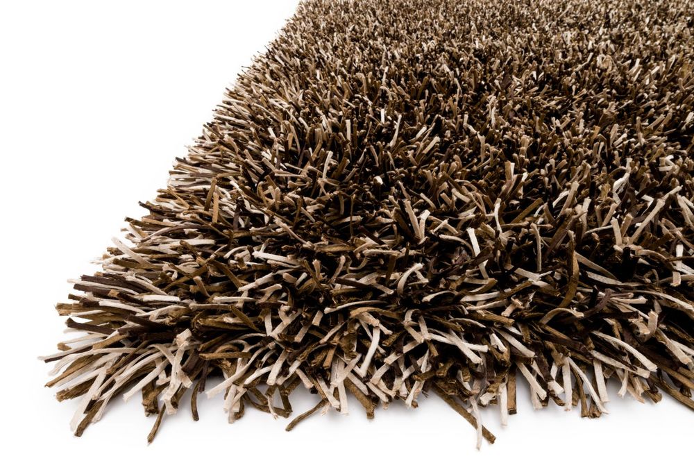 Modern Loom Linden Shag LI-02 Brown / Beige Shag Synthetic Rug