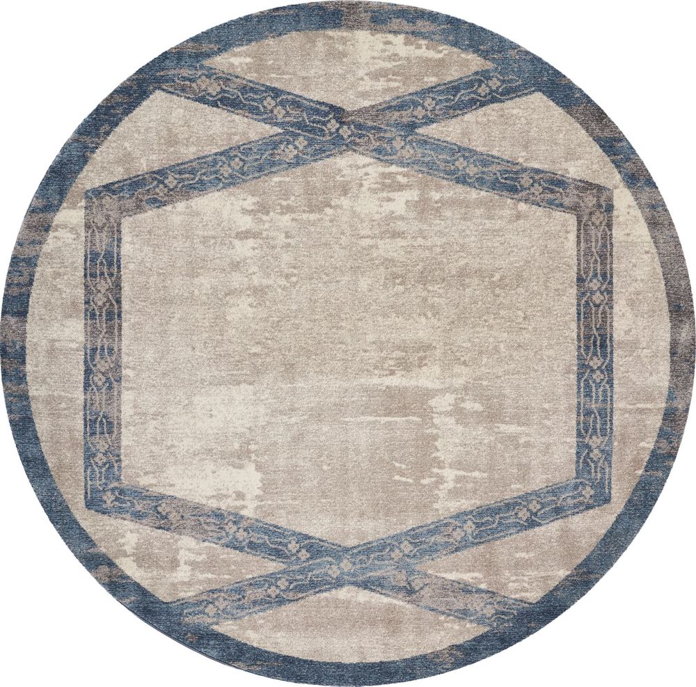 Kas Rugs Libby Langdon Winston 5816 Tan/Teal Rug