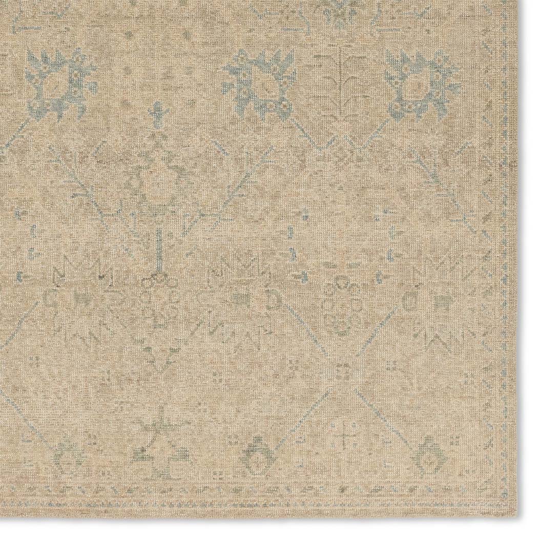 Jaipur Living Joan Hand-Knotted Trellis Tan/ Blue Area Rug