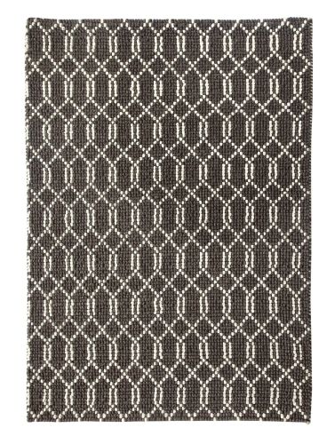 Lop Dot Lattice Gray Felted Rug