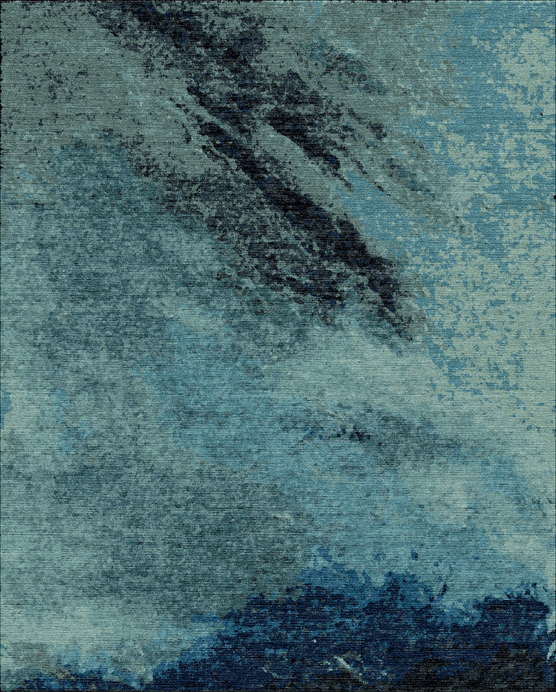 Sarawagi Blue Designer Wool Rug 4 from the Modern Rug Masters ...