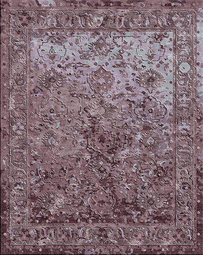 Sarawagi Purple Designer Wool Rug