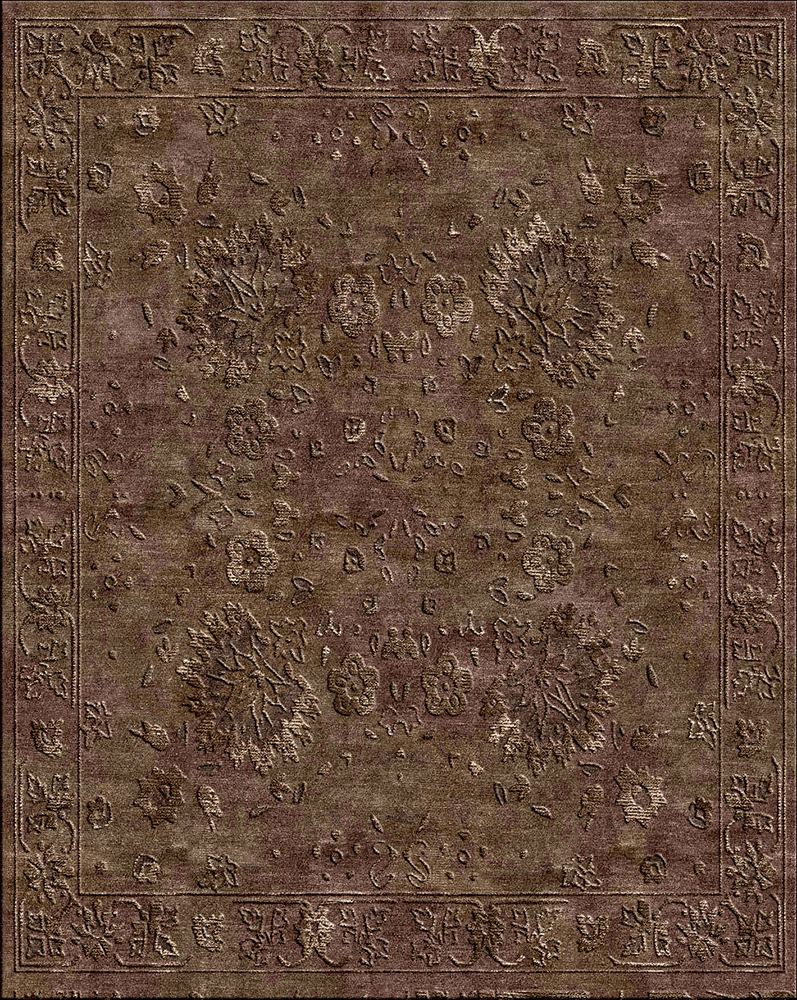 Sarawagi Brown Designer Wool Rug 4 from the Modern Rug Masters ...
