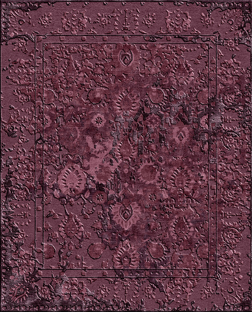 Sarawagi Purple Designer Wool Rug 2