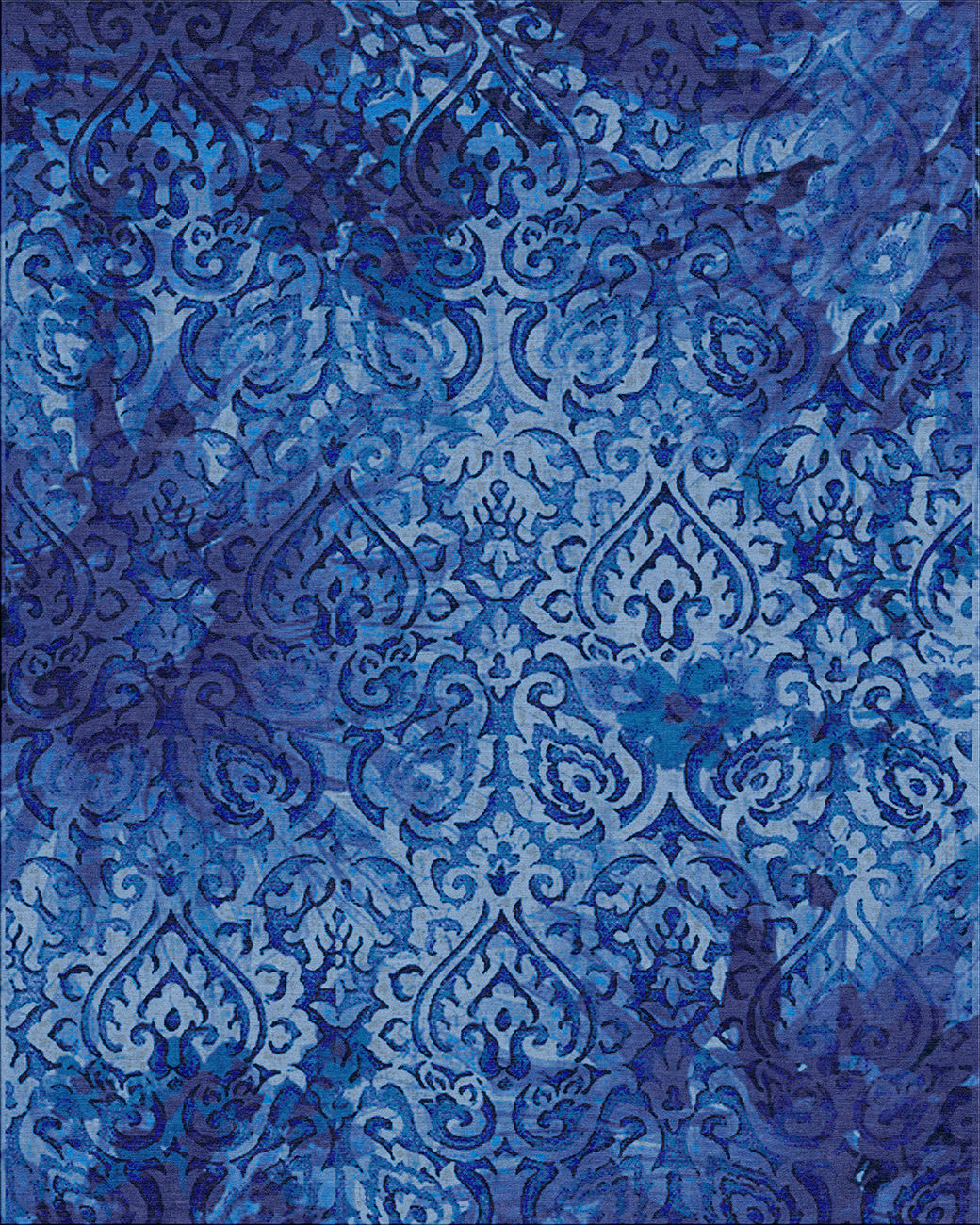 Sarawagi Blue Designer Wool Rug 2 from the Modern Rug Masters ...